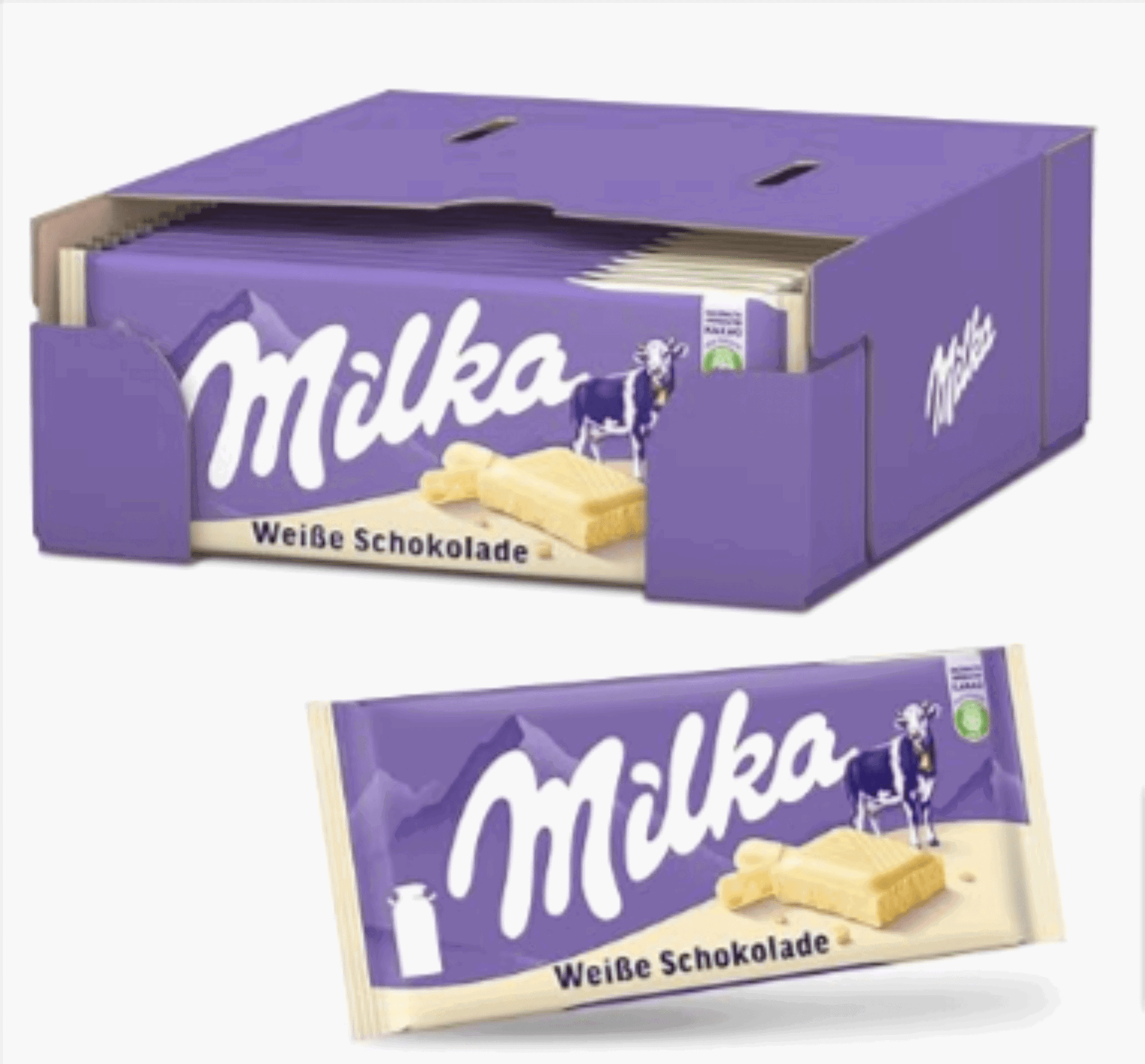 Milka Weiße Schokolade 22 Tafeln à 100g ab 15,64 € (Prime) [0,71 € pro ...