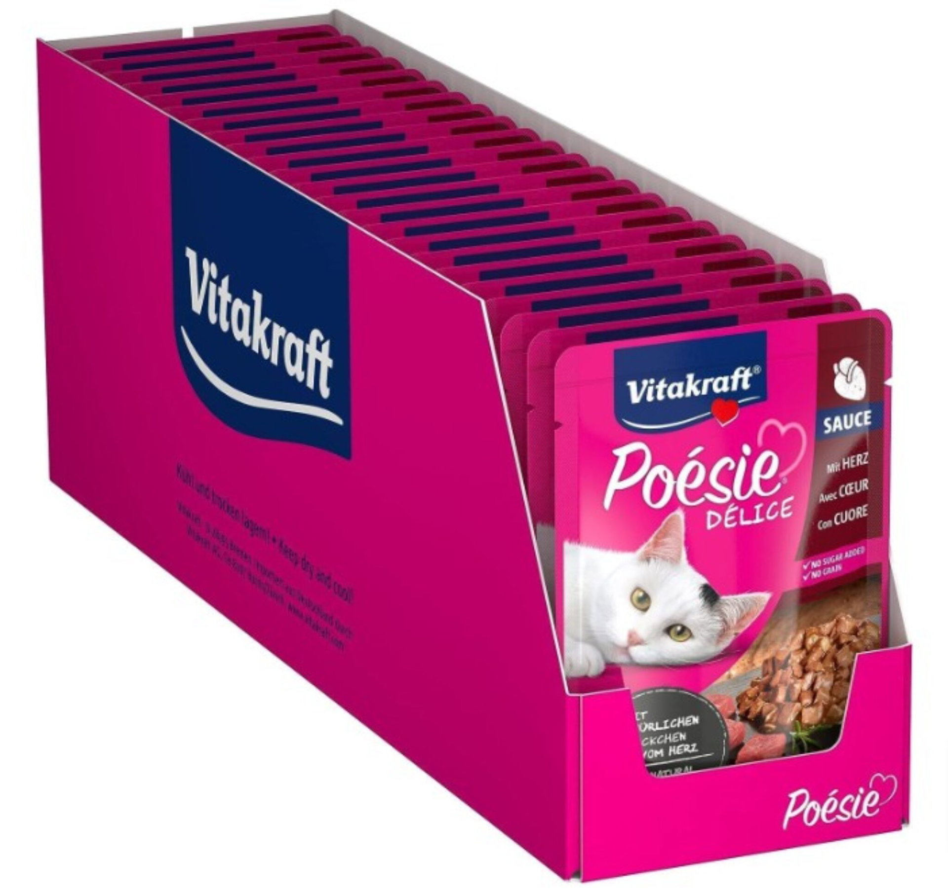 Vitakraft Poésie Délice, Katzenfutter nass, mit wertvollem Herz in ...