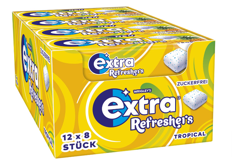 EXTRA REFRESHERS Tropical: 12x8 Stück nur 8,26 € inkl. Prime-Versand!
