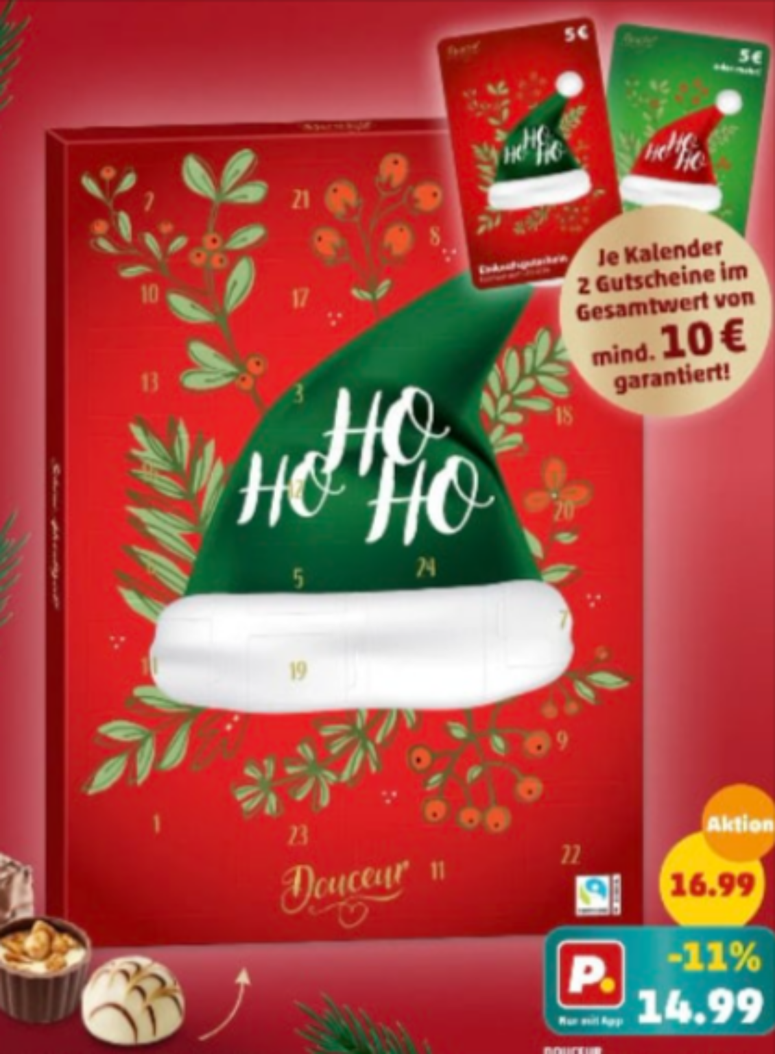 Penny's Schoko-Adventskalender 2024 für 14,99€ [Penny App inkl. mind 10 ...