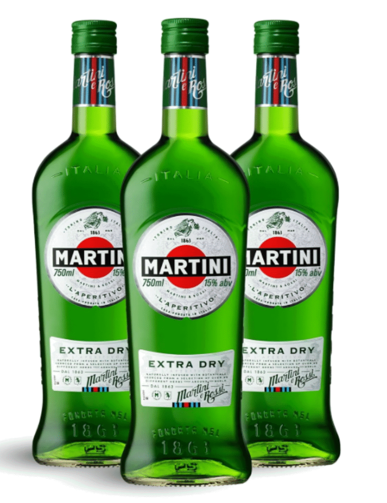 MARTINI Extra Dry Wermut Aperitif, 15% vol., 3 x 75cl / 750ml für 16,27 ...