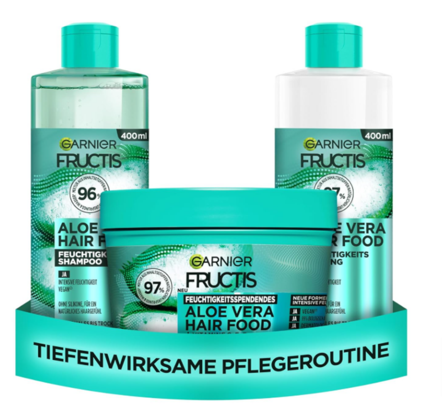 Garnier Haar Set für trockenes Haar mit Aloe Vera - 3in1 Maske, Shampoo ...