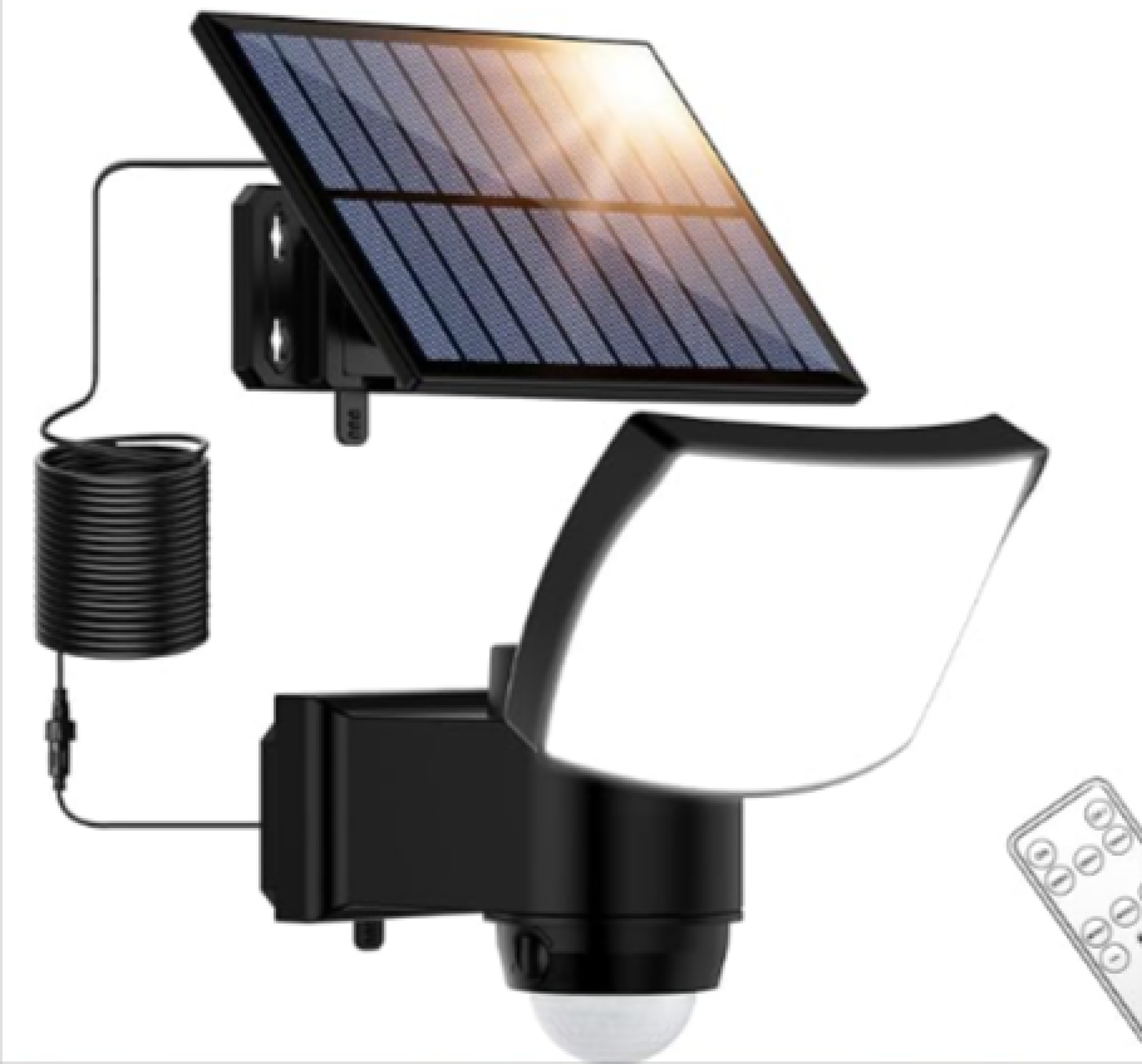 BENMA Outdoor LED Solarlampe mit Bewegungsmelder inkl. Fernbedienung ...