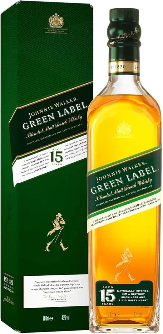Johnnie Walker Green Label Blended Scotch Whisky 700ml ab 31,58
