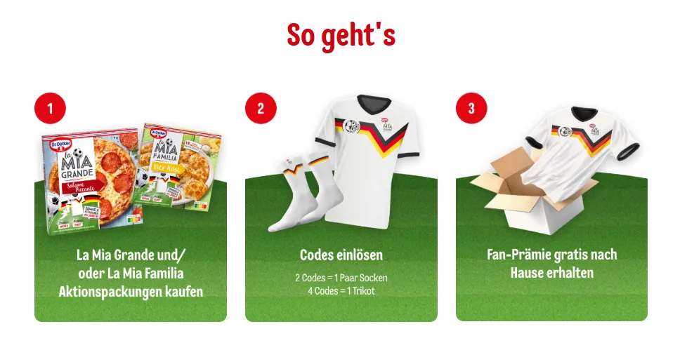 Gratis Trikot oder Socken: Dr. Oetker Aktion 2026