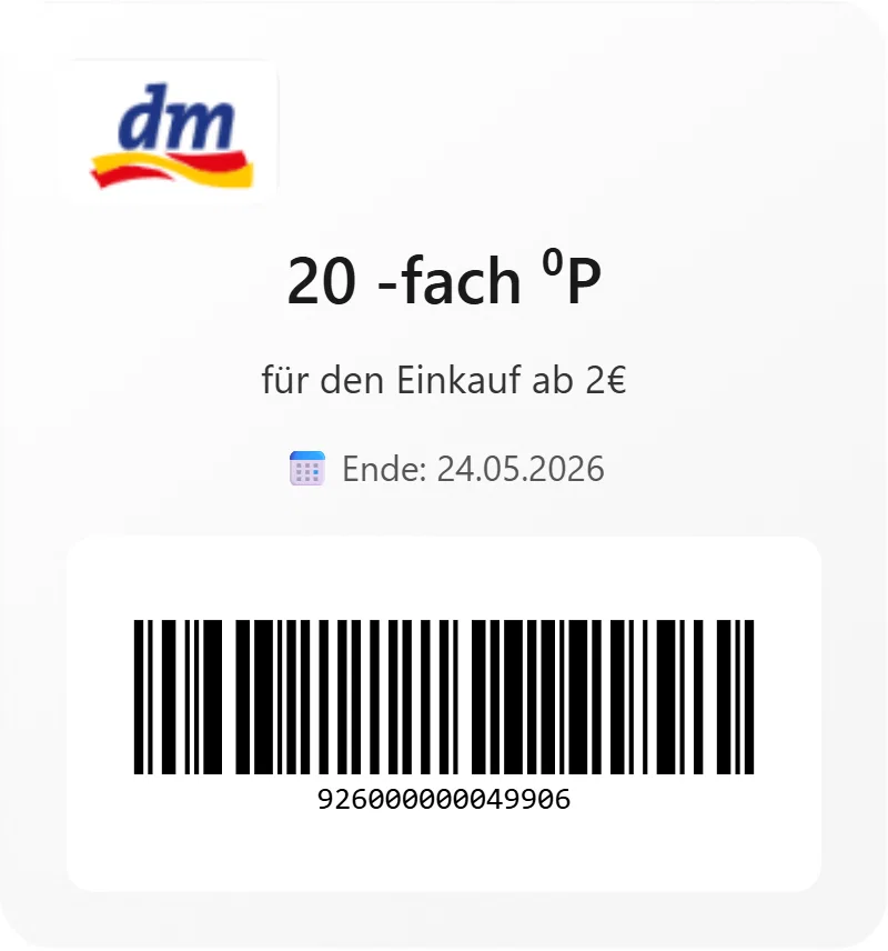 Neue dm Payback Coupons Mai 2026 - 20-fach, 15-fach, 12fach Rabatte